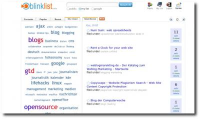 Blinklist - noch ein Social-Bookmarkmanager - Stephan Lamprechts Notizen