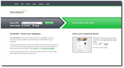 Thumbalizr: Screenshots von jeder Webseite - Stephan Lamprechts Notizen